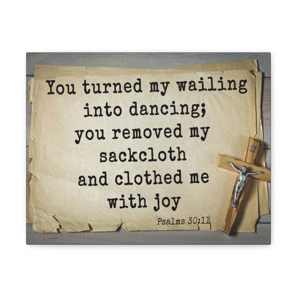 Express Your Love Gifts | Art | Scripture Sign Clothed Me With Joy Psalms 31 Bible Verse Canvas ...